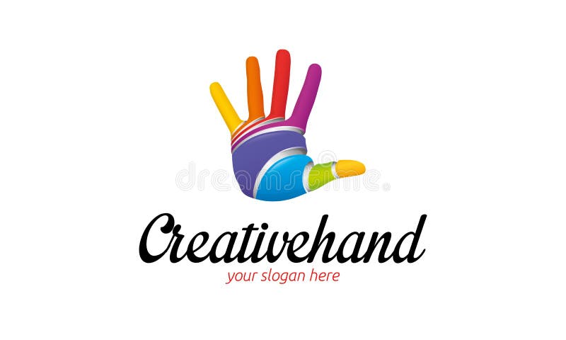 Creative Hand Logo stock vector. Illustration of help - 92834666
