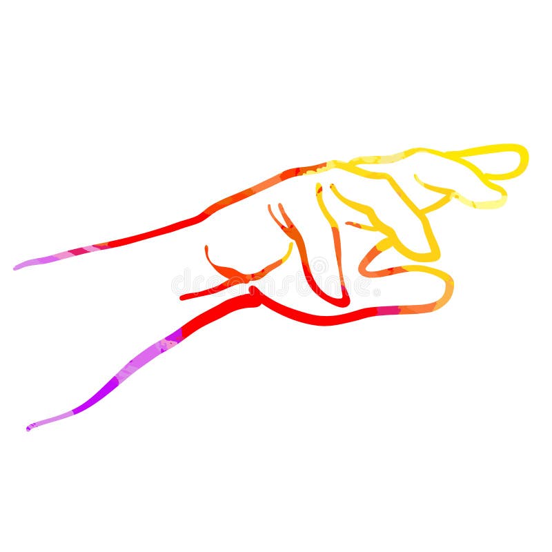 Creative Hand Sign Colourful Art Stock Vector - Illustration of ...