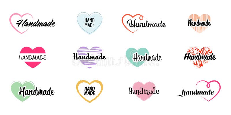 Creative Handmade Badges Set Stock Vector - Illustration of crafted, label: 312735362