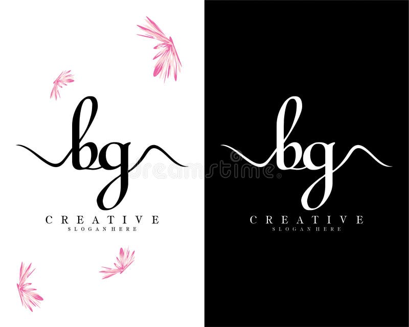 Creative Handwriting Bg, Gb Letter Logo Design Vector Stock Vector ...