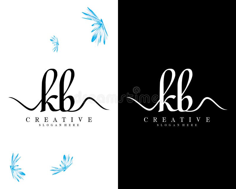 Creative Handwriting Kb, Bk Letter Logo Design Template Vector Stock ...