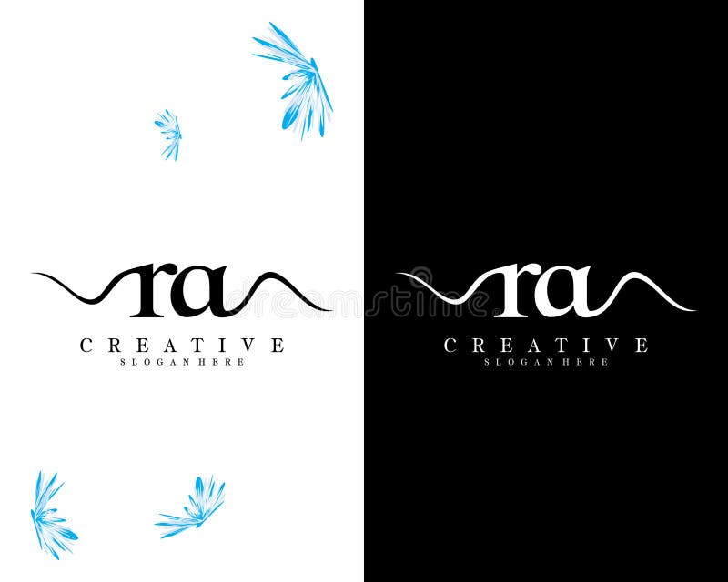 Creative Handwriting Letter Ra/ar Logo Design Template Vector Stock ...