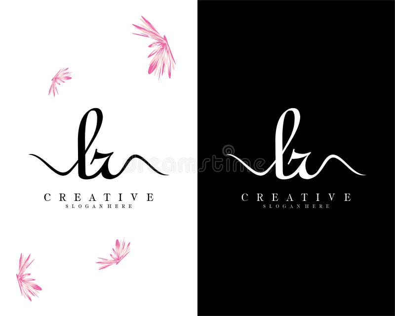 Creative Handwriting Script Letter Lr, Rl Logo Design Vector Stock ...