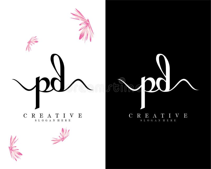Creative Handwriting Script Letter Pd, Dp Logo Design Vector Stock ...