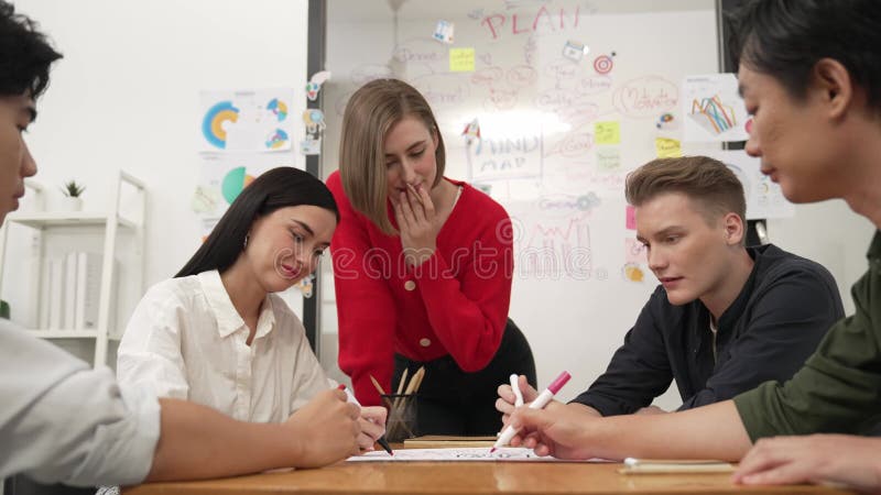 Creative Happy Business Team Brainstorming Idea by Using Mind Map ... Creative Happy Business Team Brainstorming Idea by Using Mind Map ...