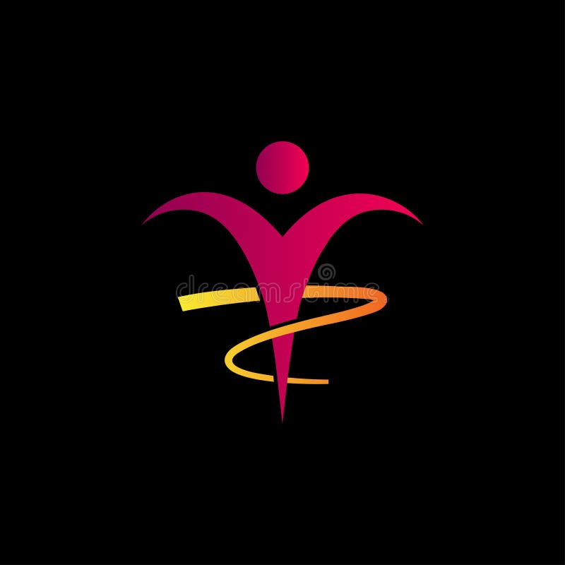 Creative Happy Jumping Man Wellness Body Logo Vector Stock Vector ...