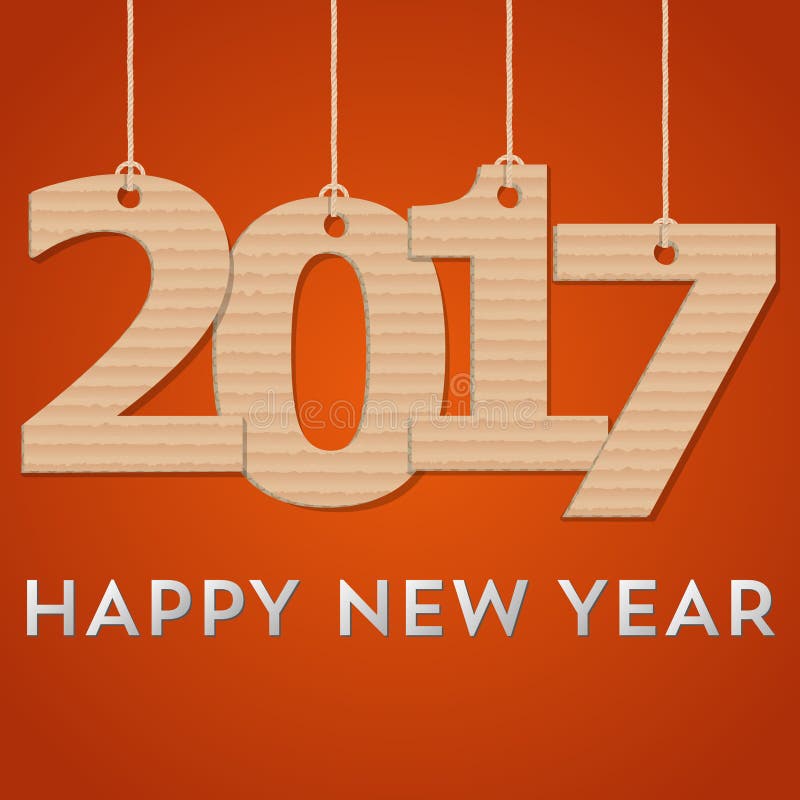 Creative Happy New Year 2017 Design. Vector Illustration. Stock ...