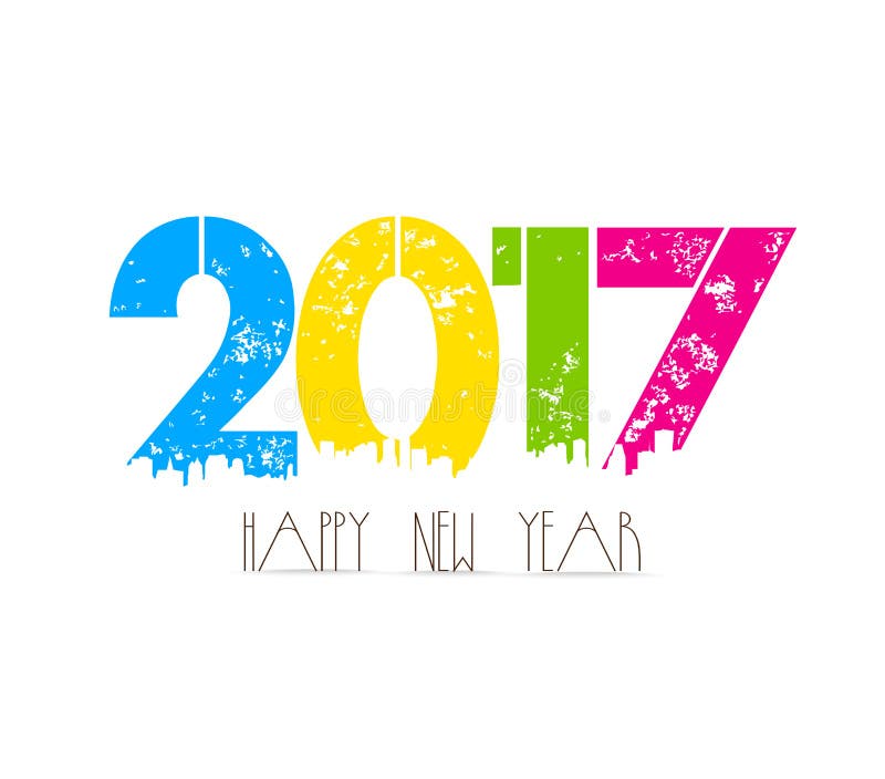 Creative Happy New Year Greeting Design Stock Vector - Illustration of ...