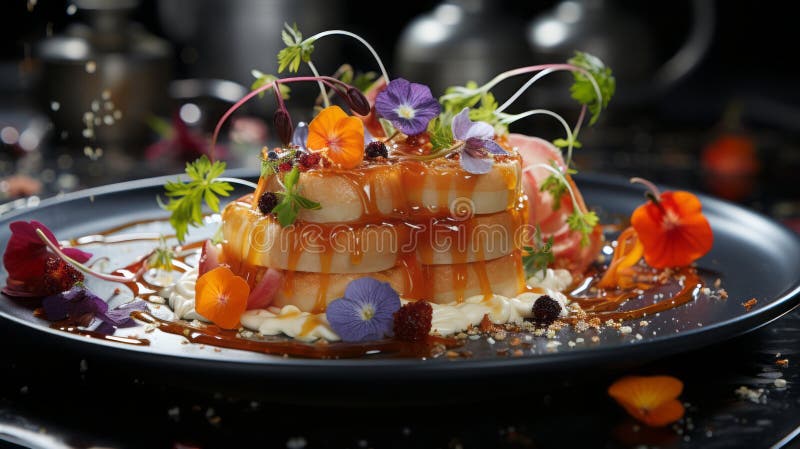 Creative haute cuisine stock illustration. Illustration of elegance ...