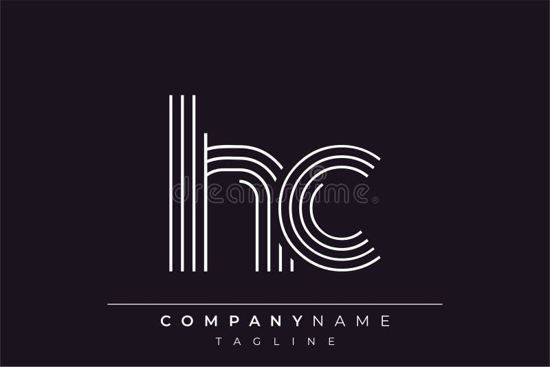 Creative HC Lines Letter Logo Design Stock Vector - Illustration of ...