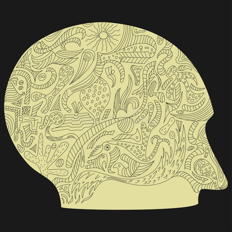 Creative Head stock illustration. Illustration of control - 36428037