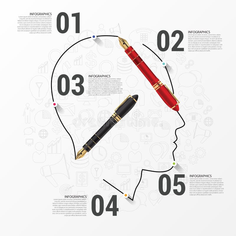 Creative Head. Human Brain. Abstract Concept. Vector. Symbol Stock ...