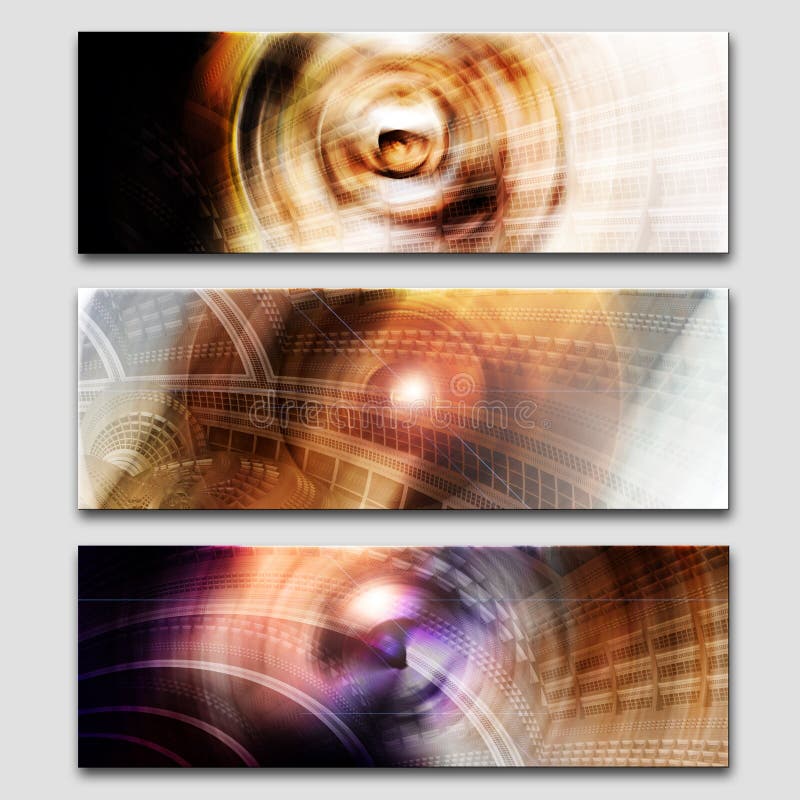 Creative Triple Abstract Banner Set Stock Image - Image of fantasy ...