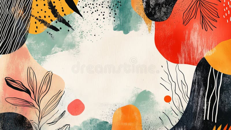 A Creative Header Design with Doodle Art Featuring Different Shapes and ...