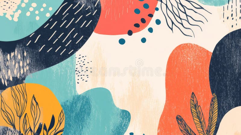 A Creative Header Design with Doodle Art Featuring Different Shapes and ...