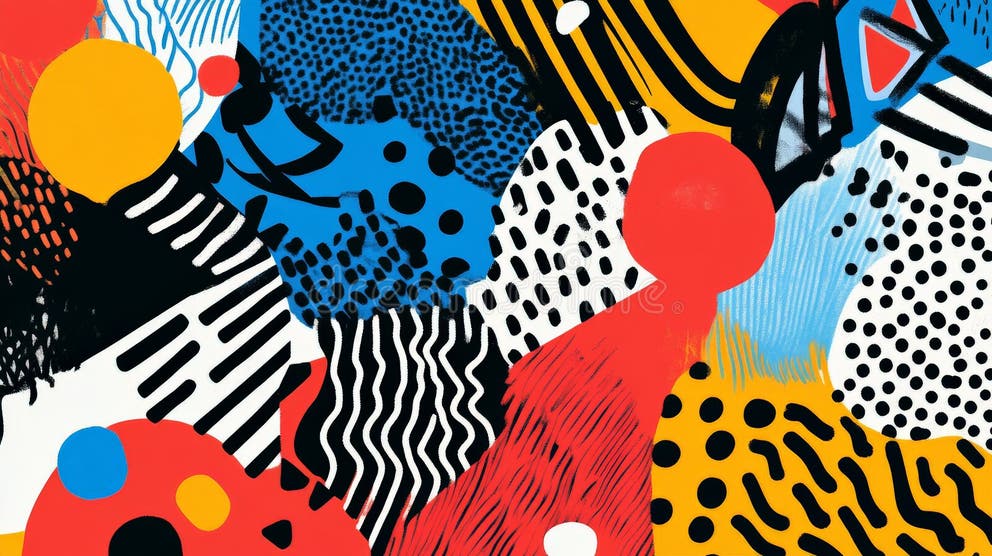 A Creative Header Design with Doodle Art Showcasing Different Shapes ...