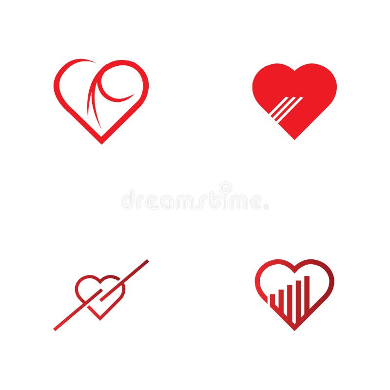 Creative Heart Logo and Symbol Design Vector Template Stock Vector ...