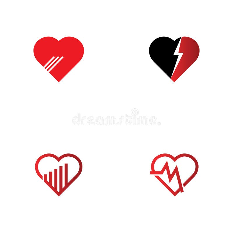 Creative Heart Logo and Symbol Design Vector Template Stock Vector ...