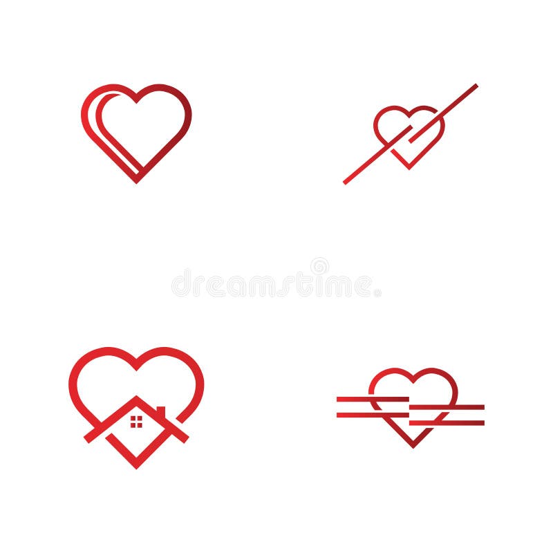 Creative Heart Logo and Symbol Design Vector Template Stock Vector ...