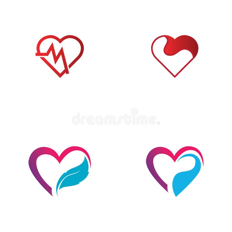 Creative Heart Logo and Symbol Design Vector Template Stock Vector ...