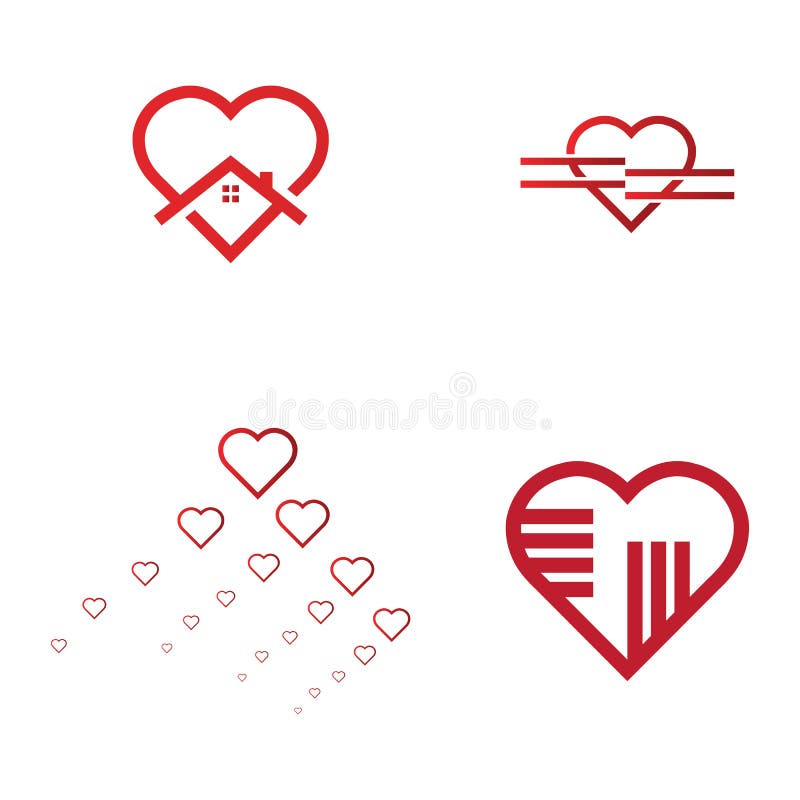 Creative Heart Logo and Symbol Design Vector Template Stock Vector ...