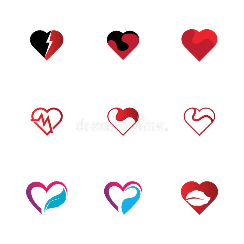 Creative Heart Logo and Symbol Design Vector Template Stock Vector ...