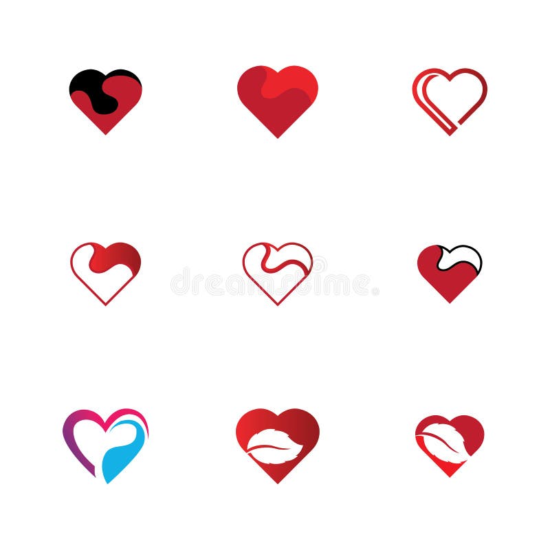 Creative Heart Logo and Symbol Design Vector Template Stock Vector ...