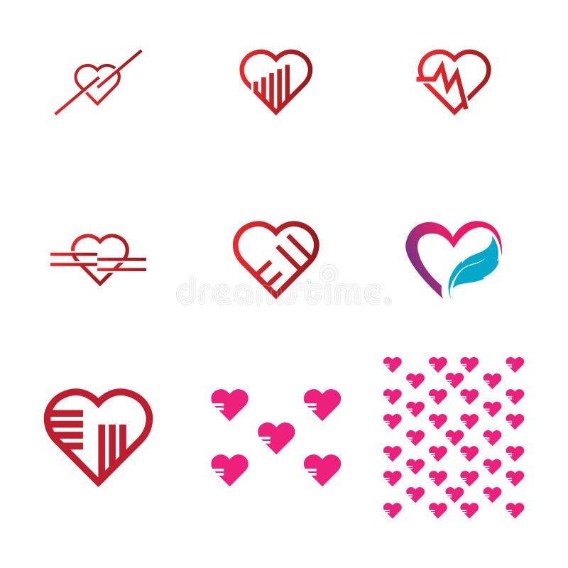 Creative Heart Logo and Symbol Design Vector Template Stock Vector ...