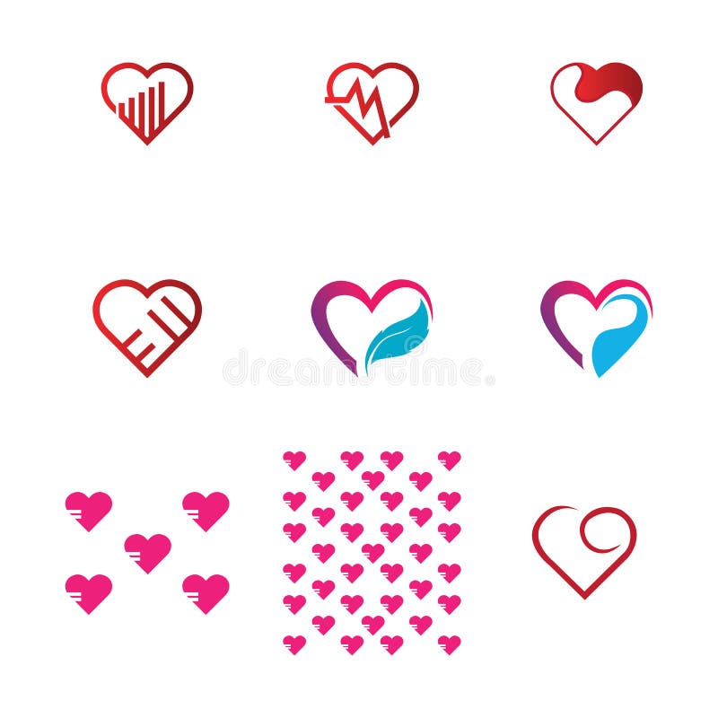 Creative Heart Logo and Symbol Design Vector Template Stock Vector ...