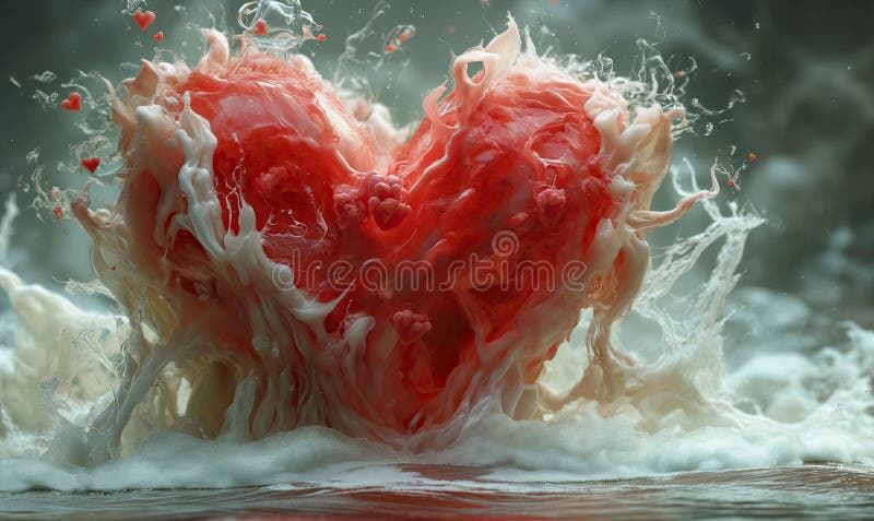 Creative Heart Shape on Abstract Colorful Background. Stock Image ...