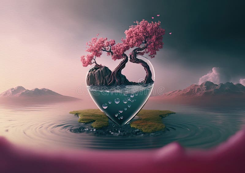 Creative Heart Shape. Love Concept, Romantic Greeting Card Stock ...