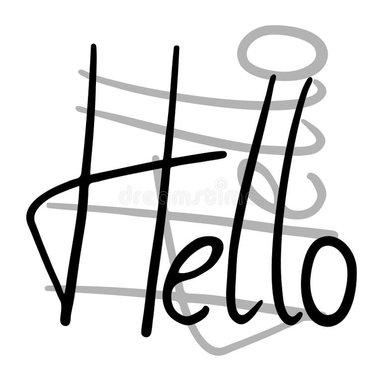 Creative hello message stock illustration. Illustration of welcome ...