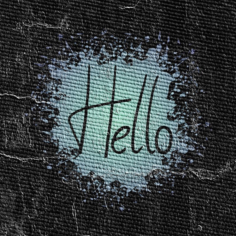 Creative hello message stock illustration. Illustration of banner ...