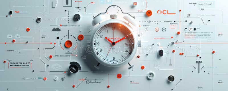 Creative High-resolution Advertising Poster Featuring an Alarm Clock ...