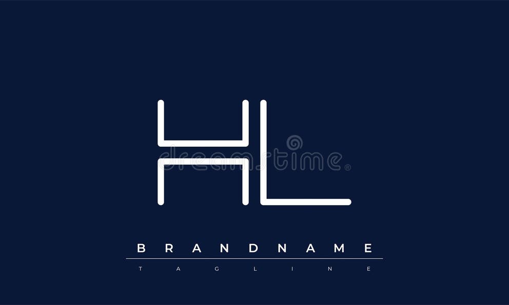Creative HL Letter Initial Logo Vector Image Stock Vector ...