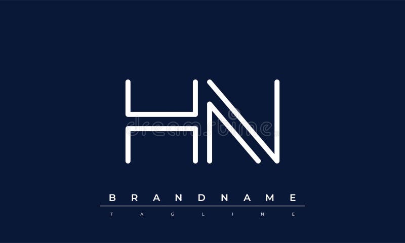 Creative HN Letter Initial Logo Vector Image Stock Vector ...