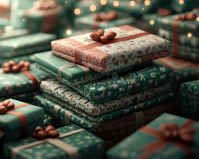 Creative Holiday Gift Wrapping Ideas Stack of Custom-Wrapped Presents ...