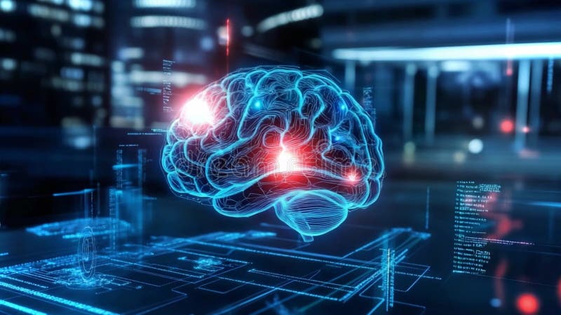 Creative Hologram Representation of a Brain in a Modern Laboratory ...