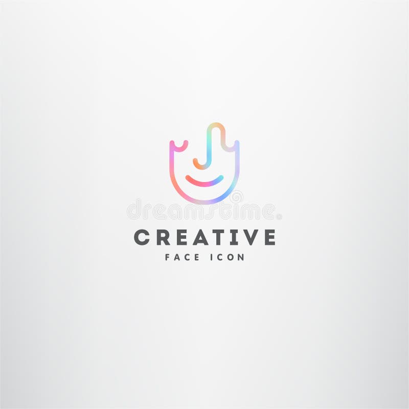 Creative Face Logo Vector Illustration Stock Vector - Illustration of ...