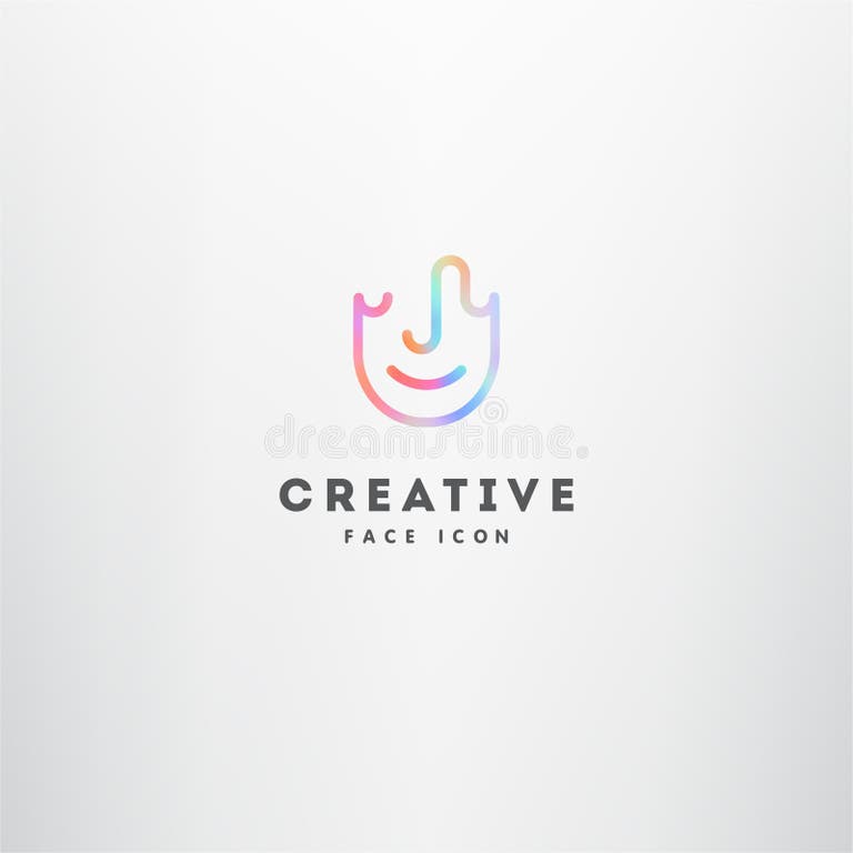 Creative Face Logo Vector Illustration Stock Vector - Illustration of ...