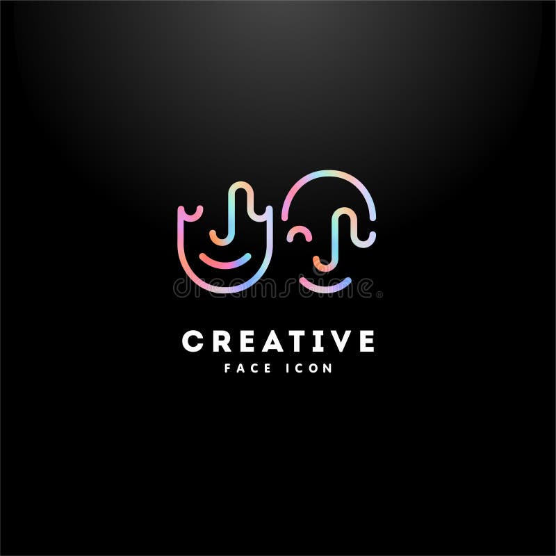 Creative Face Logo Vector Illustration Stock Vector - Illustration of ...