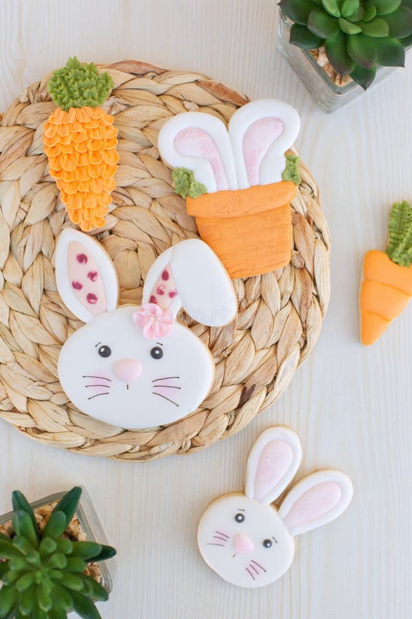 Creative Home Made Easter Cookies Stock Photo - Image of bunny ...