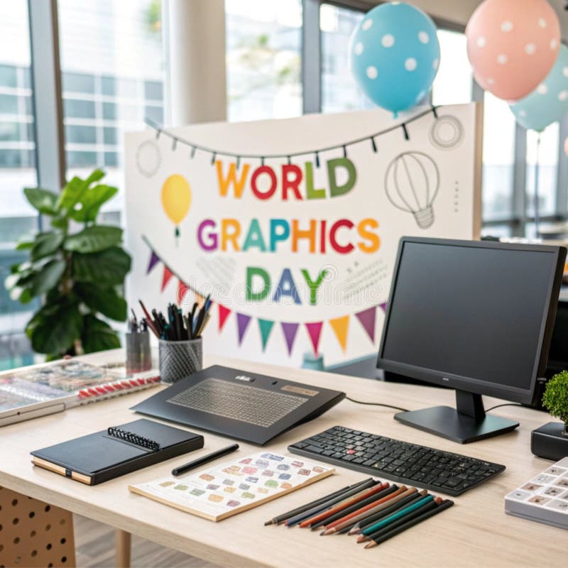 Creative Horizons: Celebrating World Graphics Day Stock Image - Image ...