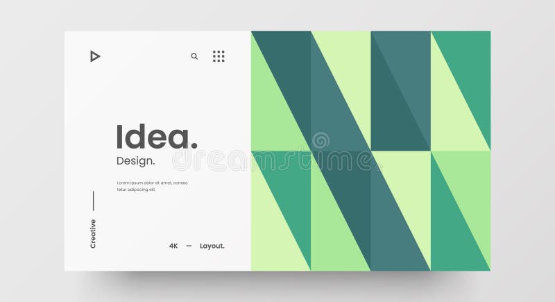 Horizontal Responsive Web Design Project Layout. Abstract Geometric ...