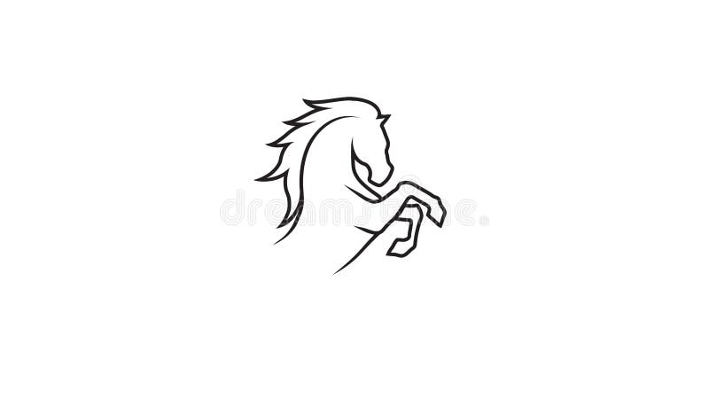 Creative Abstract White Horse Stallion Logo Vector Design Illustration ...