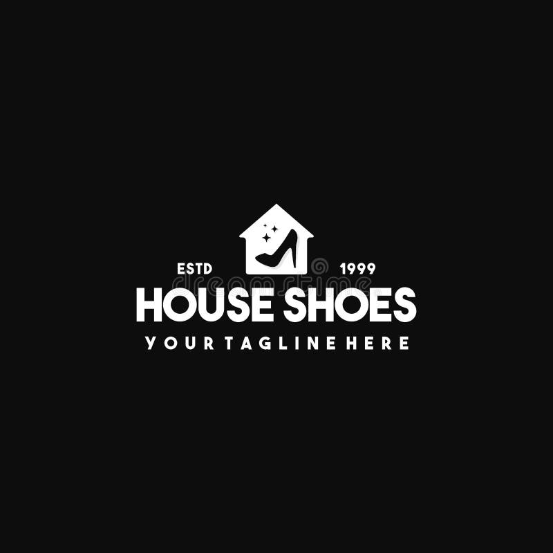 Creative House Shoes Logo Design Stock Illustration - Illustration of ...