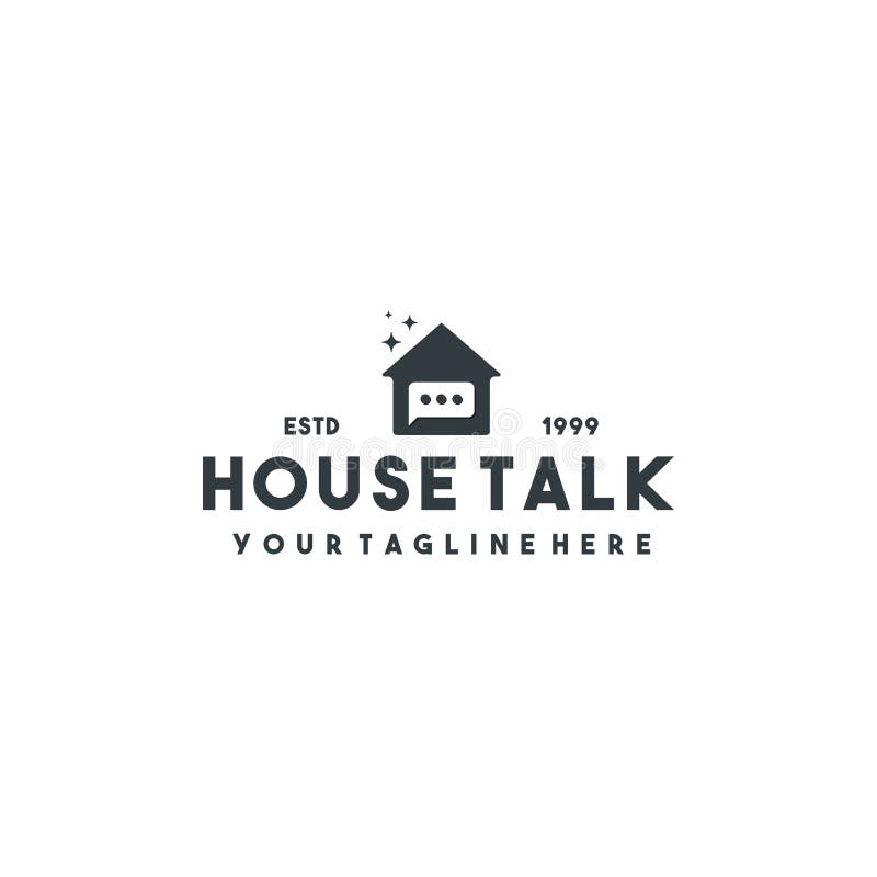 Creative House Talk Logo Design Stock Illustration - Illustration of ...