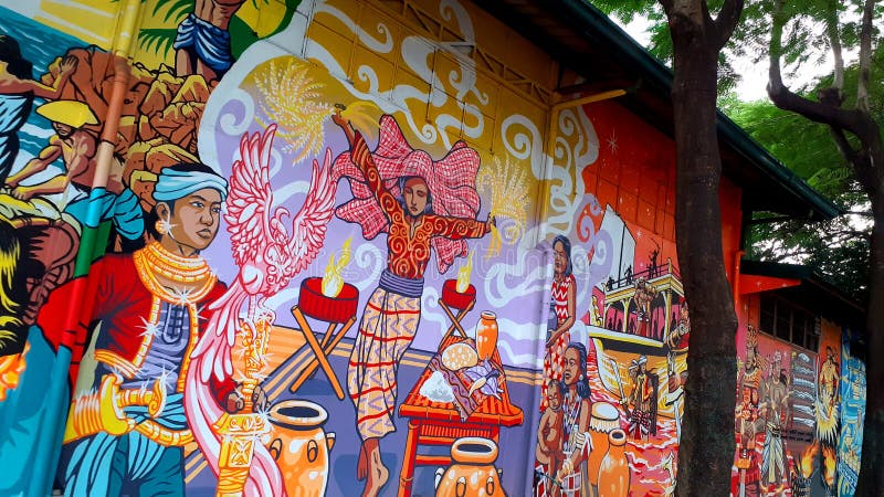 Creative Wall Arts and Painting of a House. Editorial Photography ...