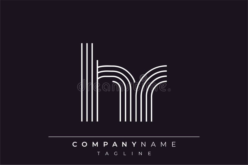 Creative HR Lines Letter Logo Design Stock Vector - Illustration of ...