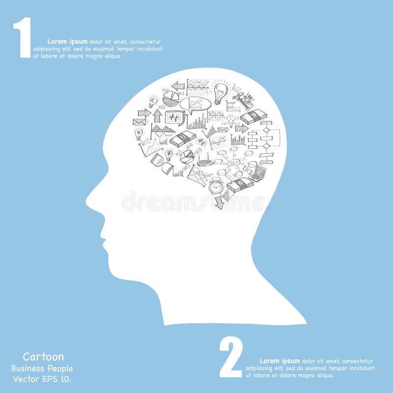 Planning brain stock illustration. Illustration of thoughts - 698283
